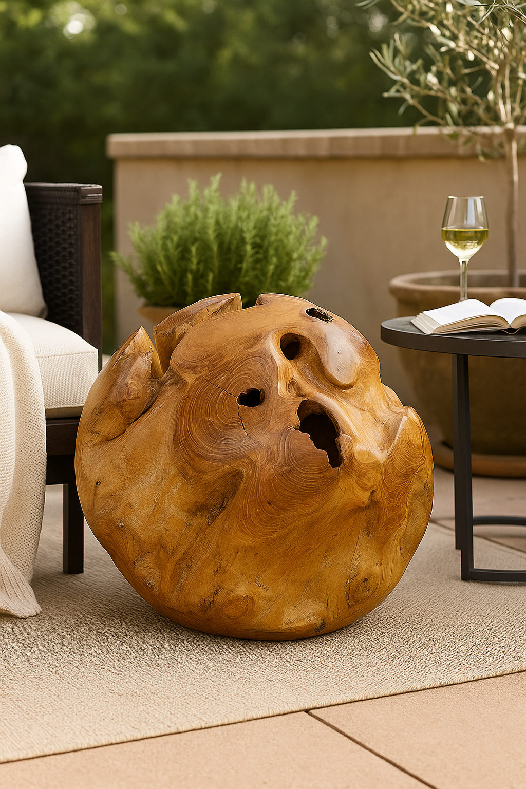 Teak Root Ball – Organic Sculptural Accent – Kanju Interiors