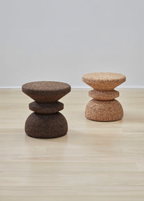 Wiid Stacked African Cork Stool | Artisan African Cork Furniture ...