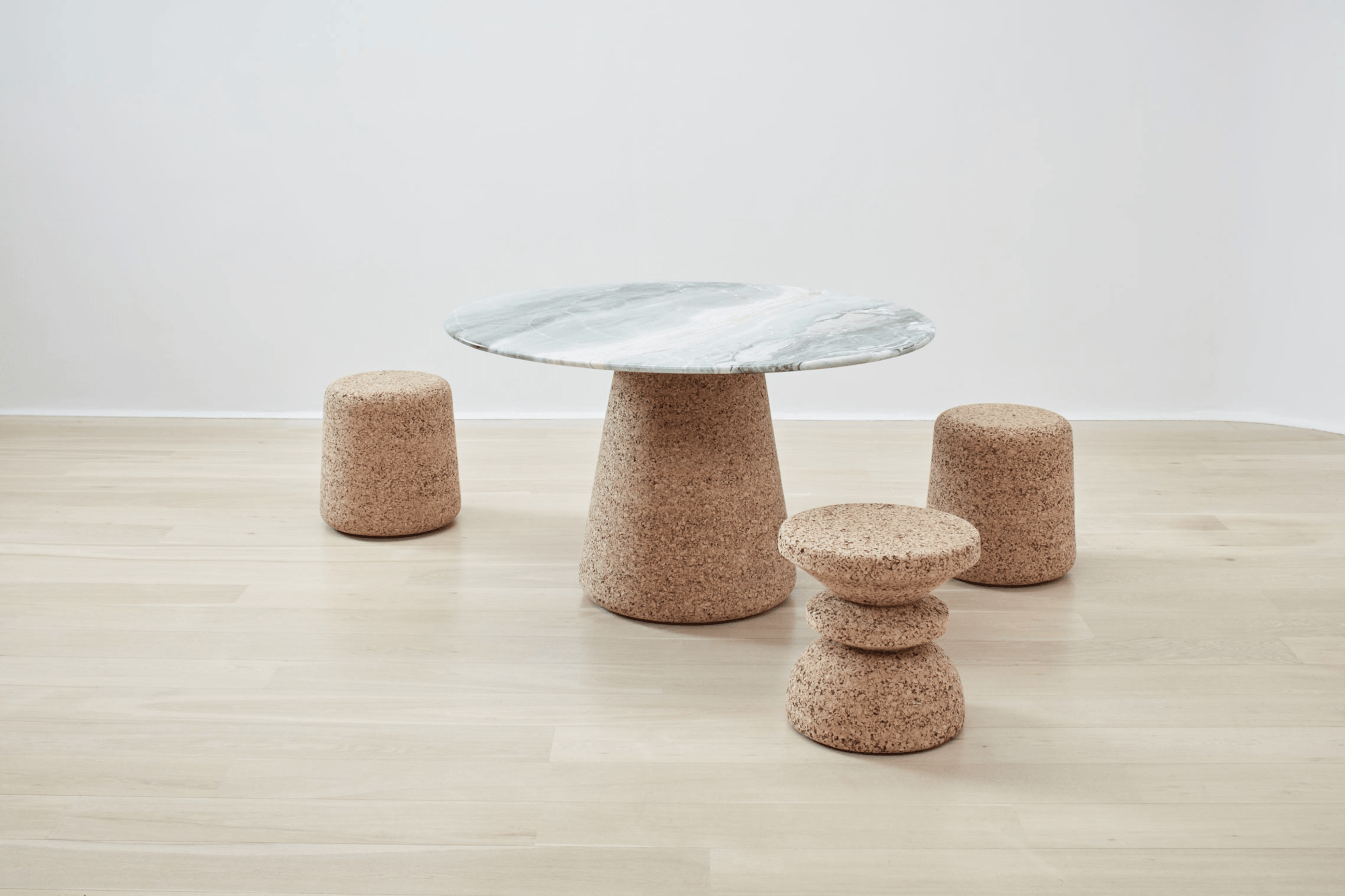 Wiid Low African Cork Stool | Natural Cork Seating | Dark Cork & Light ...