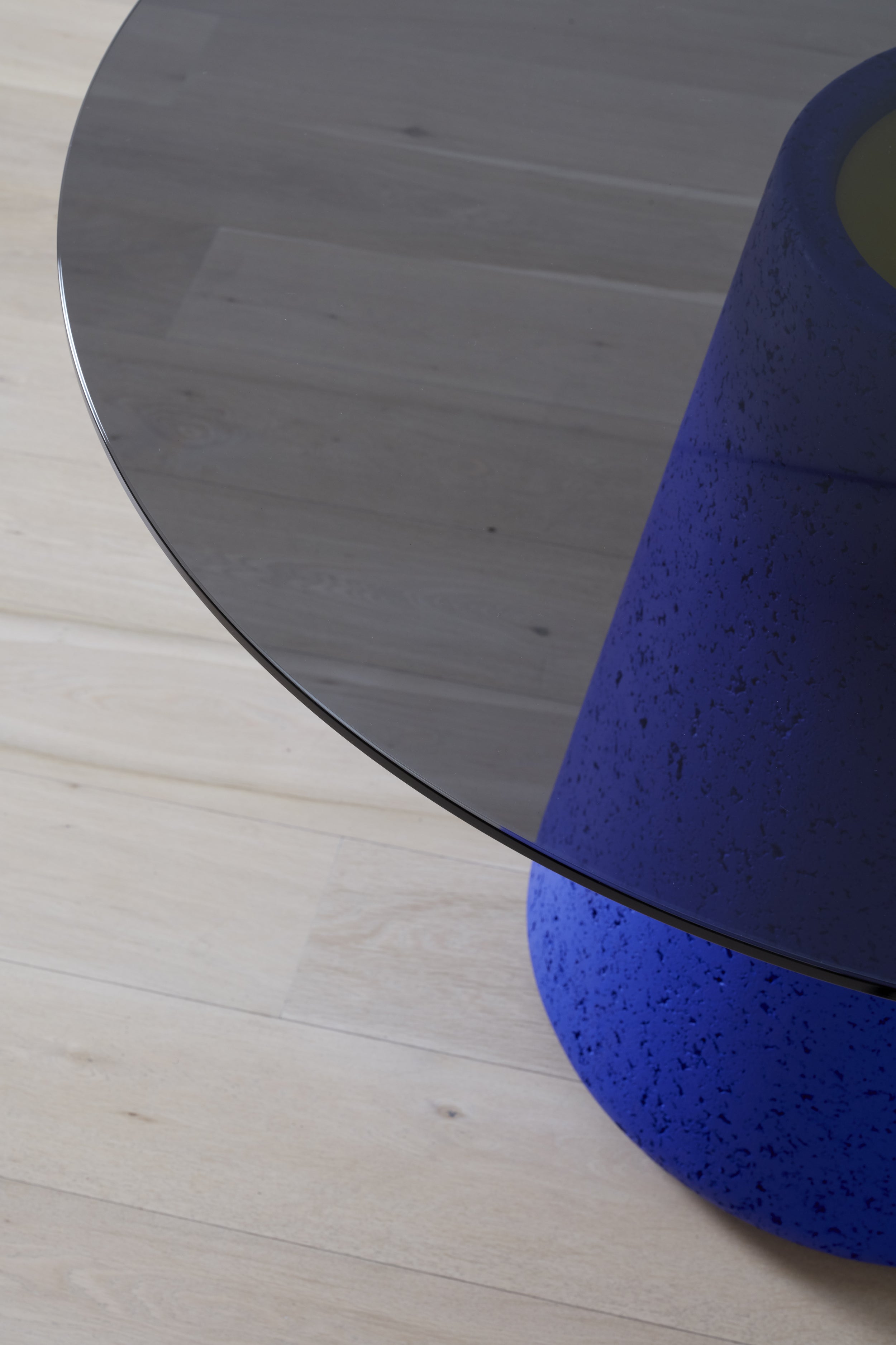 Wiid Glass Cobalt Blue Cork Dining Table Kanju Interiors