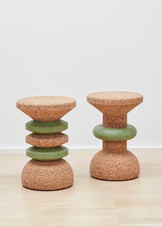 Wiid Green Banded Tall African Cork Side Table – Kanju Interiors