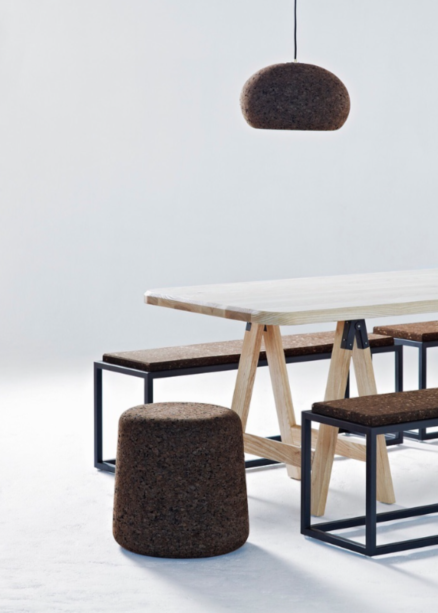 Wiid Low African Cork Stool | Natural Cork Seating | Dark Cork & Light ...