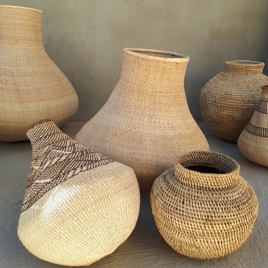 African Handwoven Natural Decorative Modern Giant Nongo Basket – Kanju ...